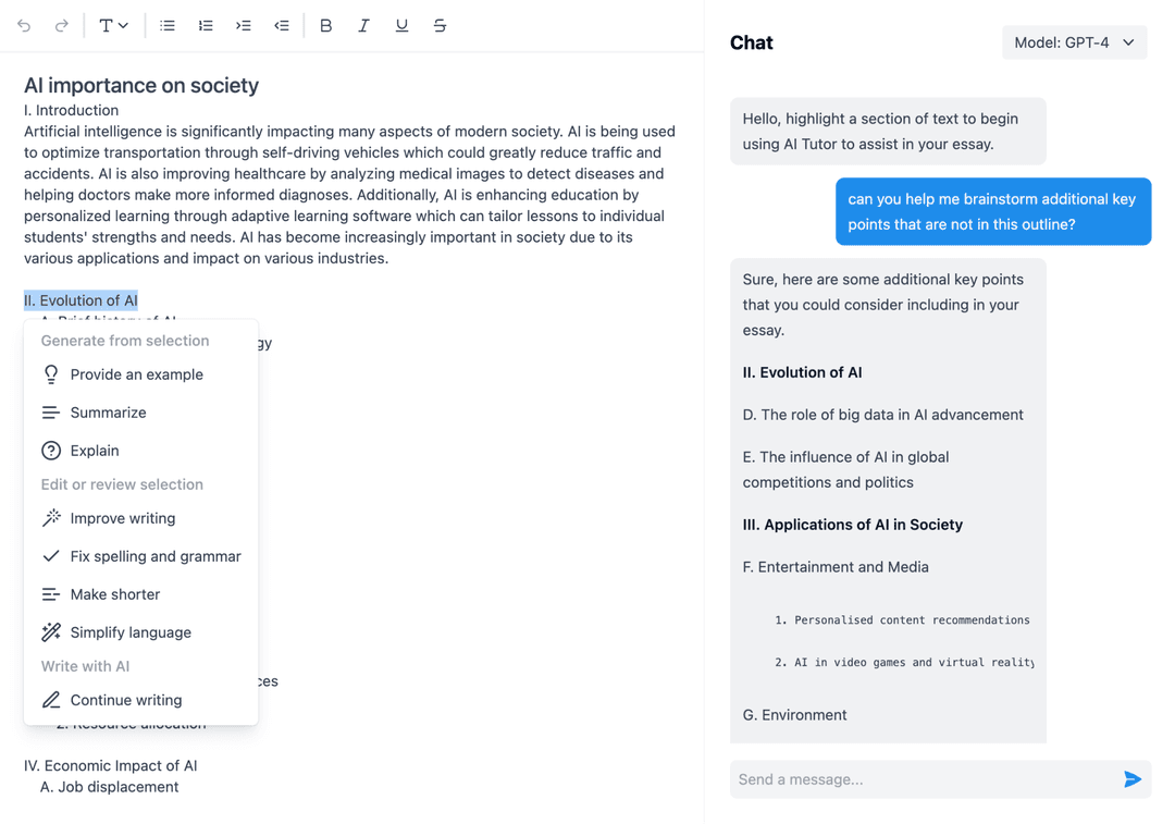 AI Tutor for Homework Help, Test Prep and Language Learning